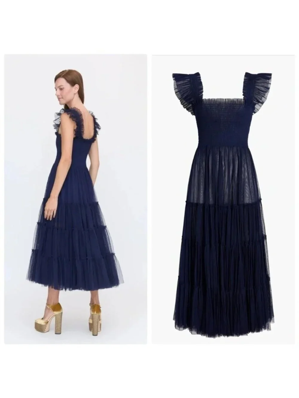 Hill House | Dresses | Hill House Rare Medium Navy The Tulle Ellie Nap ...